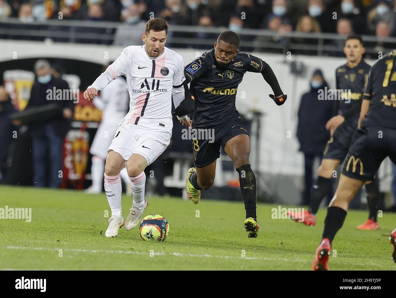 Lionel MESSI of PSG in action during the French championship soccer ...