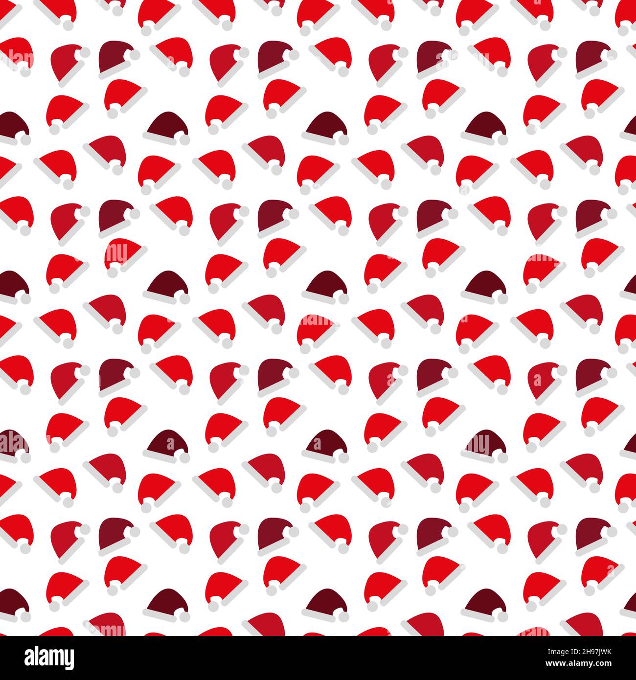 Santa Claus hat seamless holiday pattern. Vector illustration Stock ...