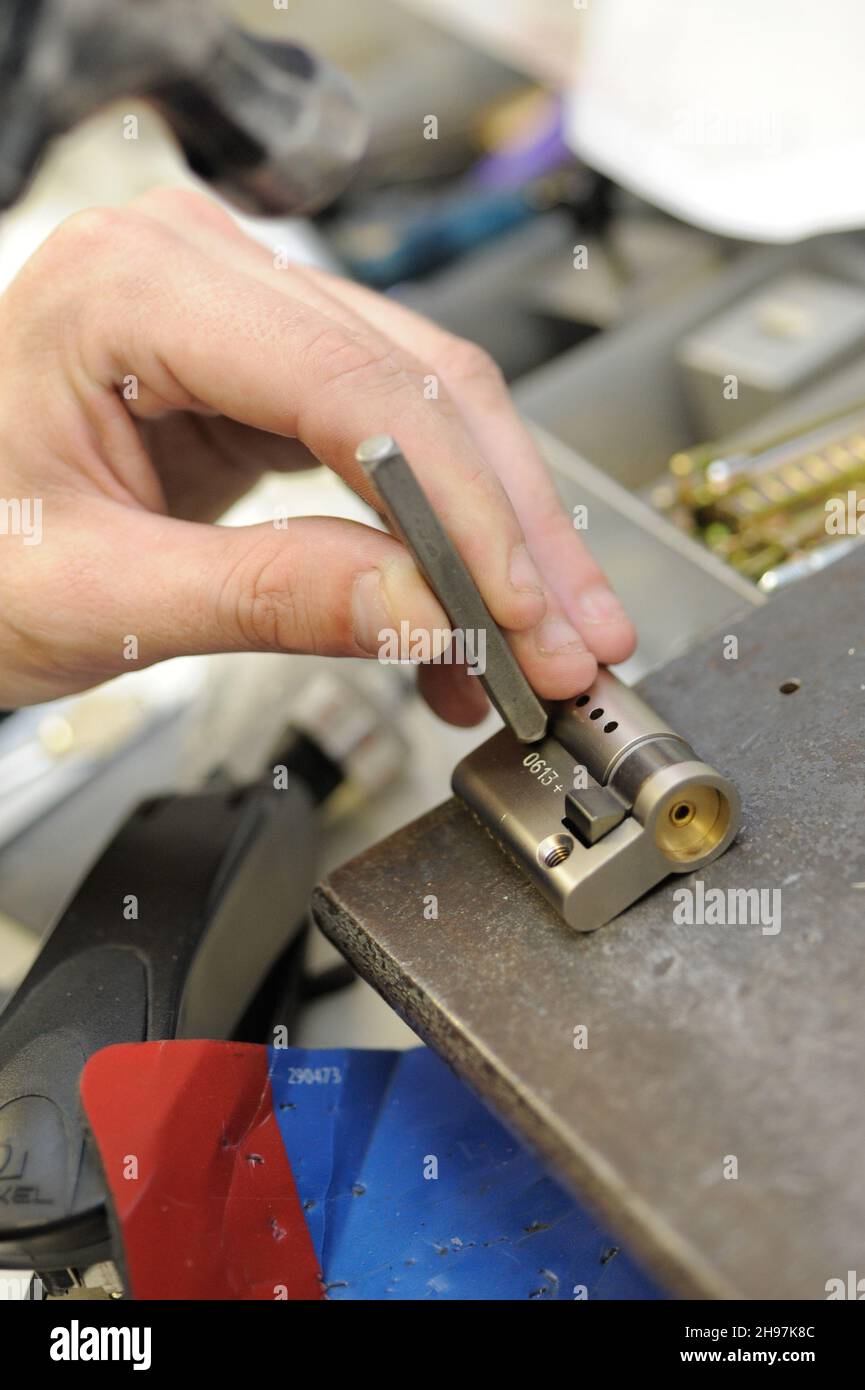 Key cutting machine Stock Photo - Alamy