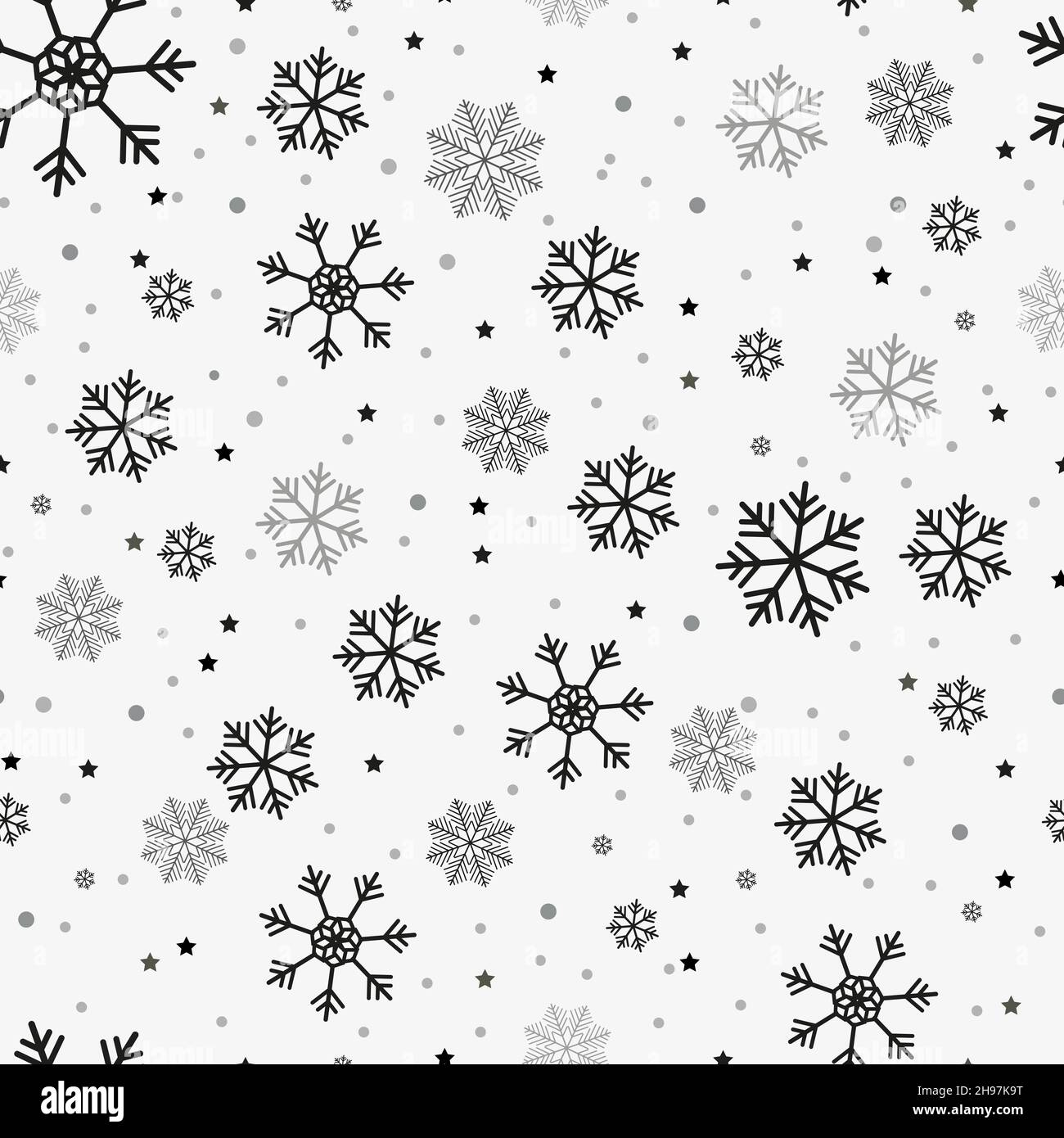 Snowflake Pattern - Snowflake vector pattern. Each snowflake is grouped ...