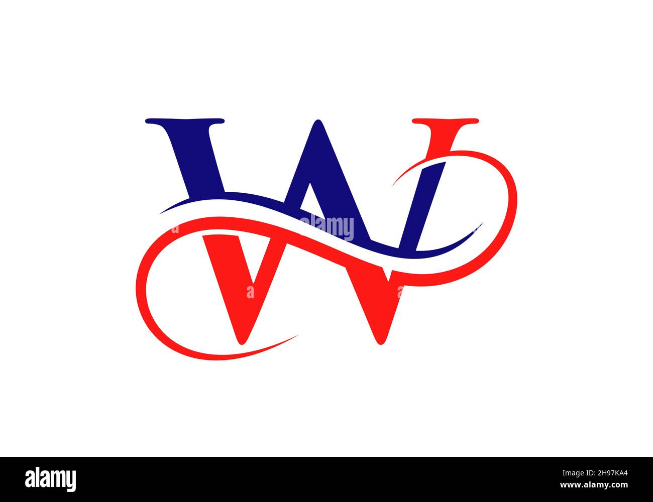 Initial Letter W Modern Shape Logo Design Template. W Logo With ...