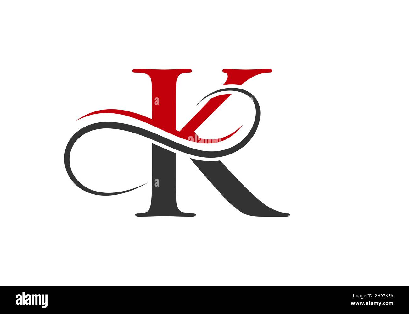 Initial Letter K Modern Shape Logo Design Template. K Logo With ...