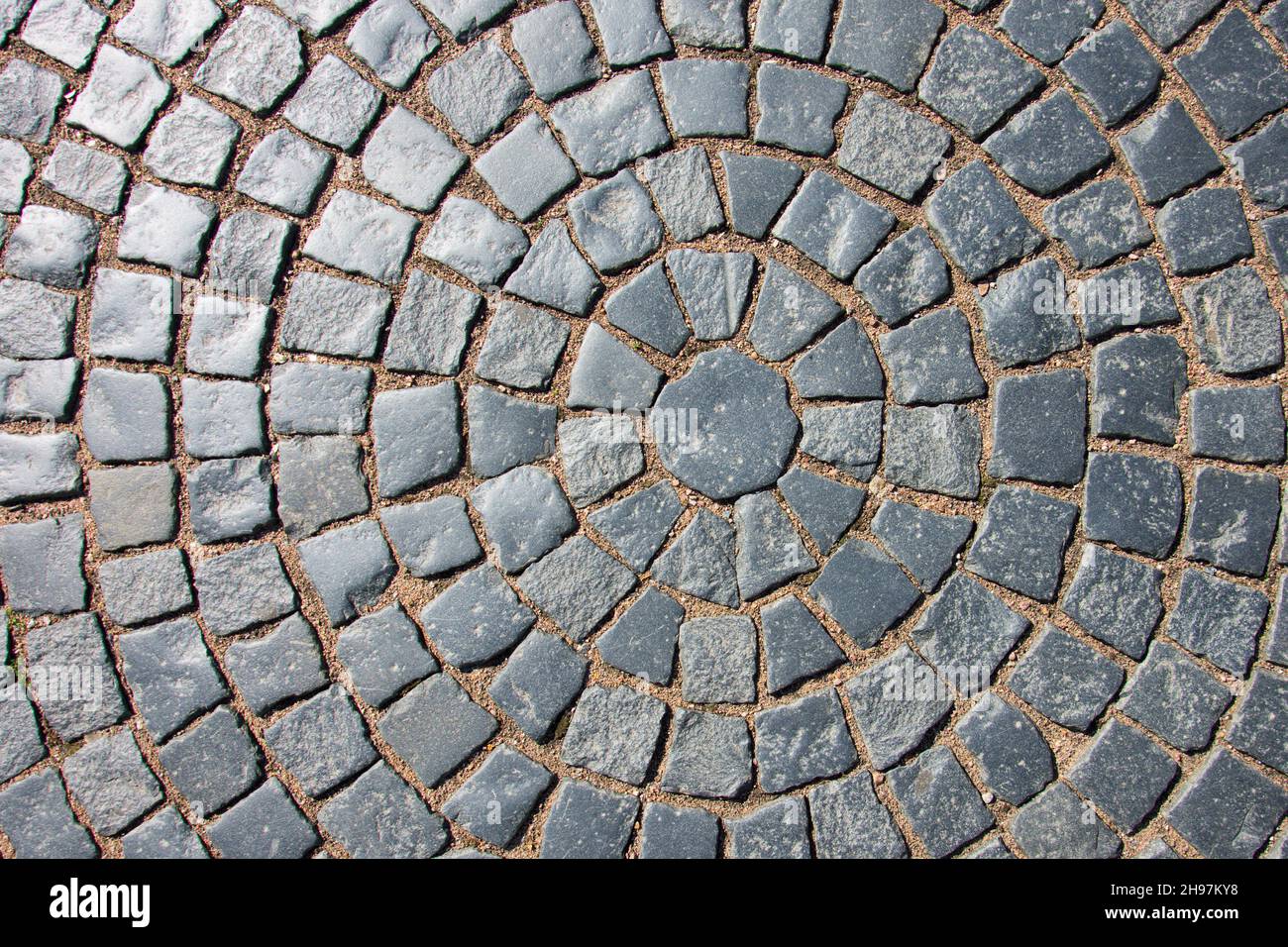 Circle pattern stone block paving hi-res stock photography and images ...