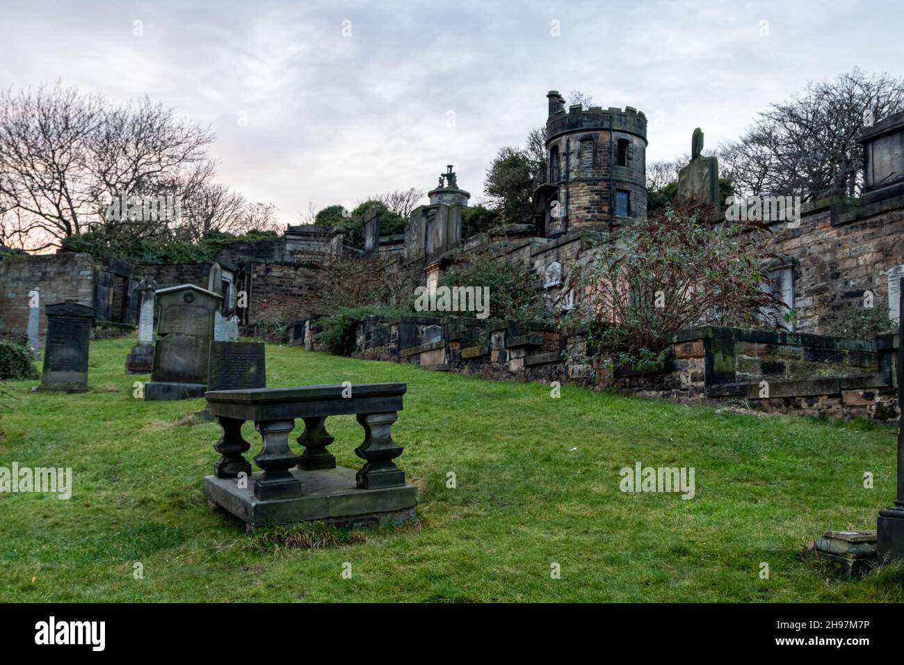 The Greyfriars Kirkyard graveyard in the Old Town of Edinburgh in ...