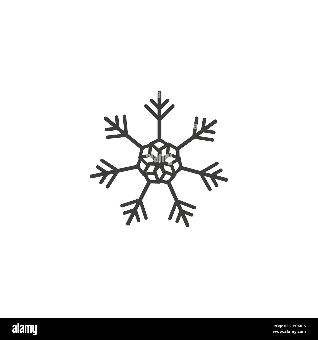 snowflake icon, vector snowflake sign, isolated snowflake symbol Stock Vector Image & Art - Alamy