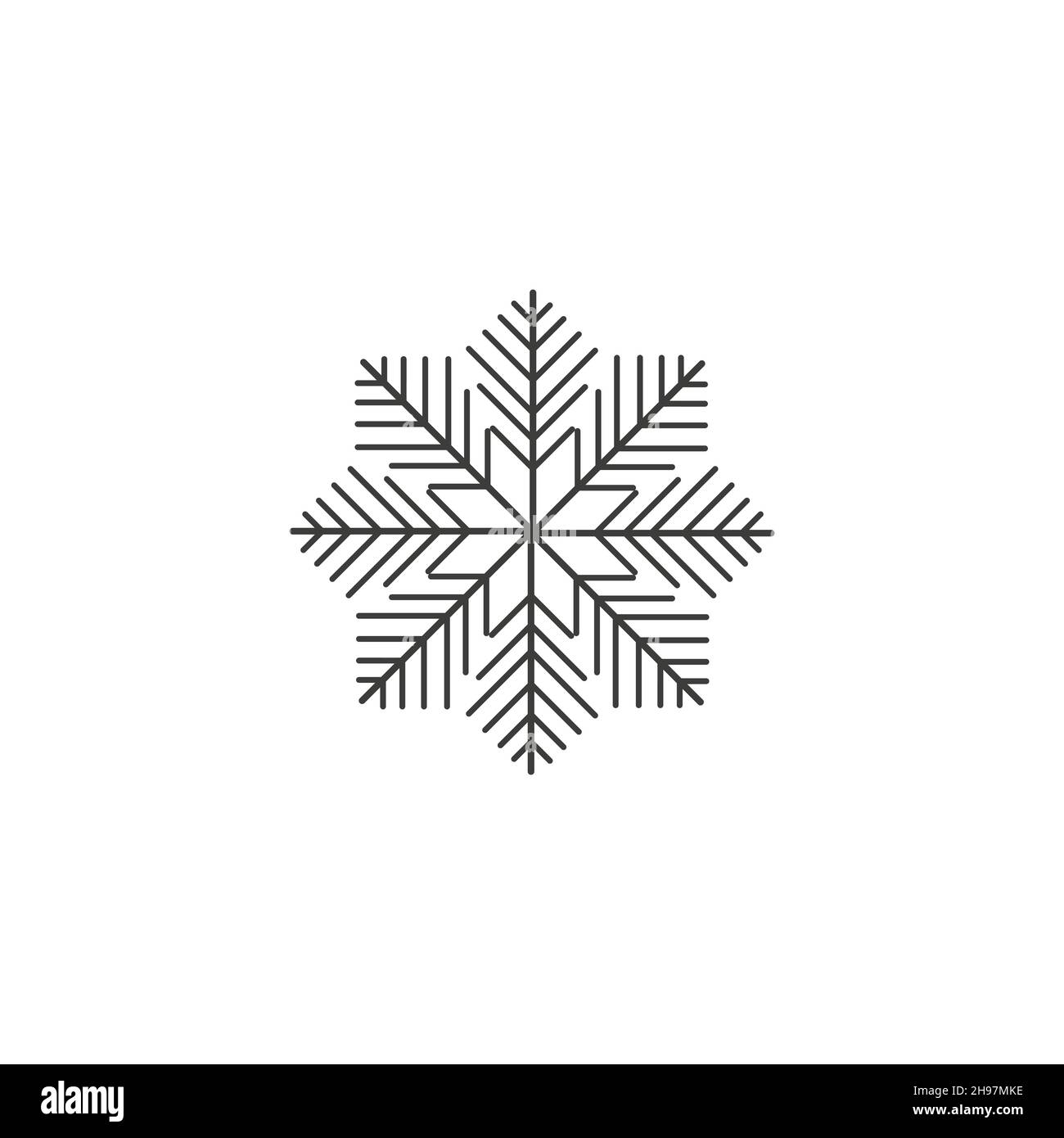 snowflake icon, vector snowflake sign, isolated snowflake symbol Stock ...