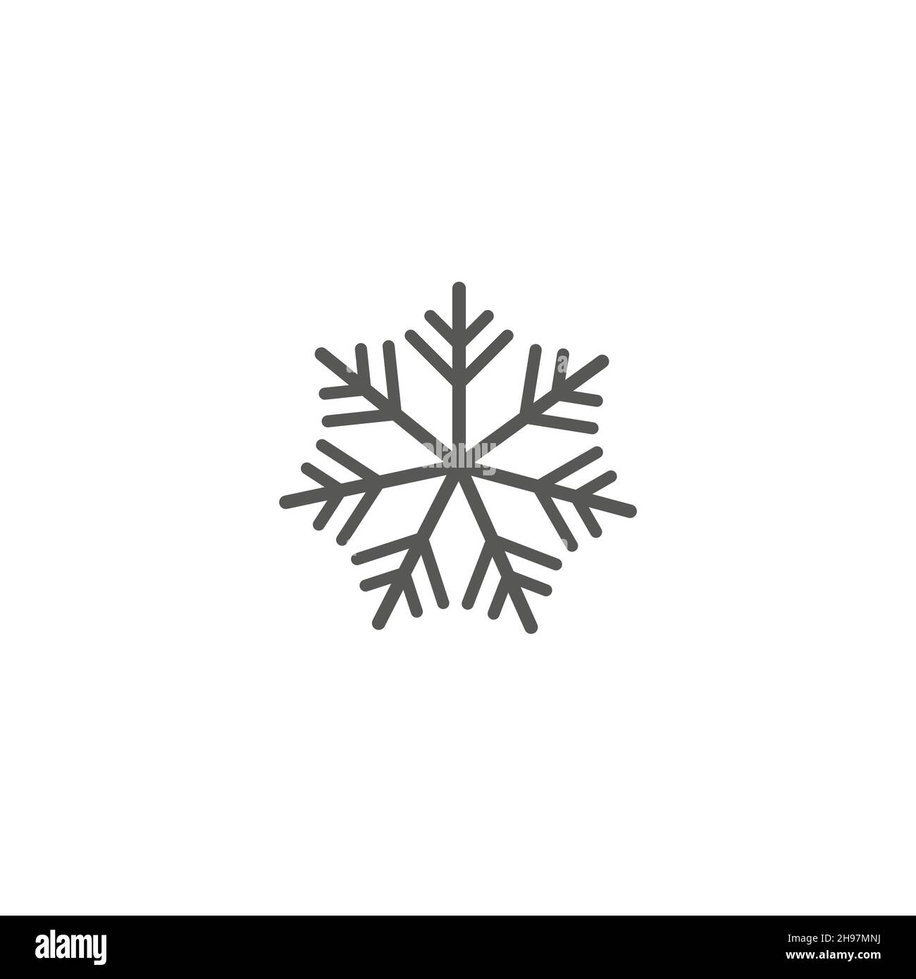 snowflake icon, vector snowflake sign, isolated snowflake symbol Stock ...