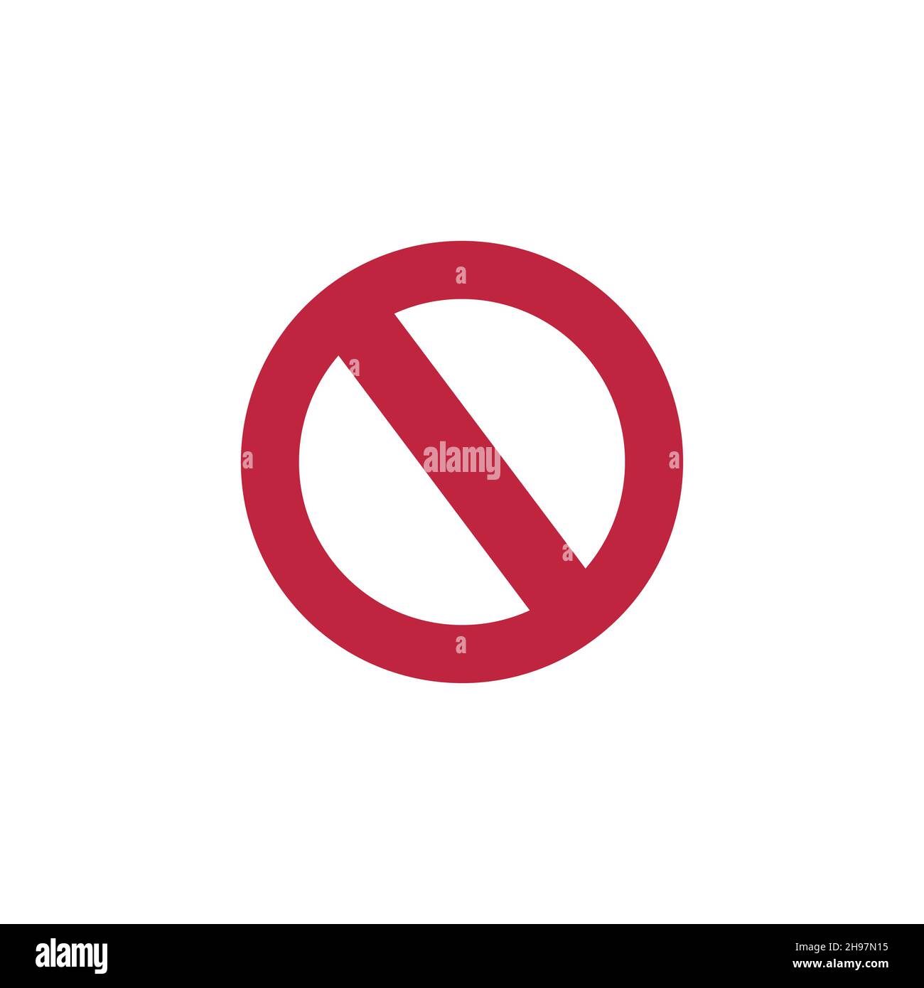 No Sign, isolated on white background, vector illustration Stock Vector ...