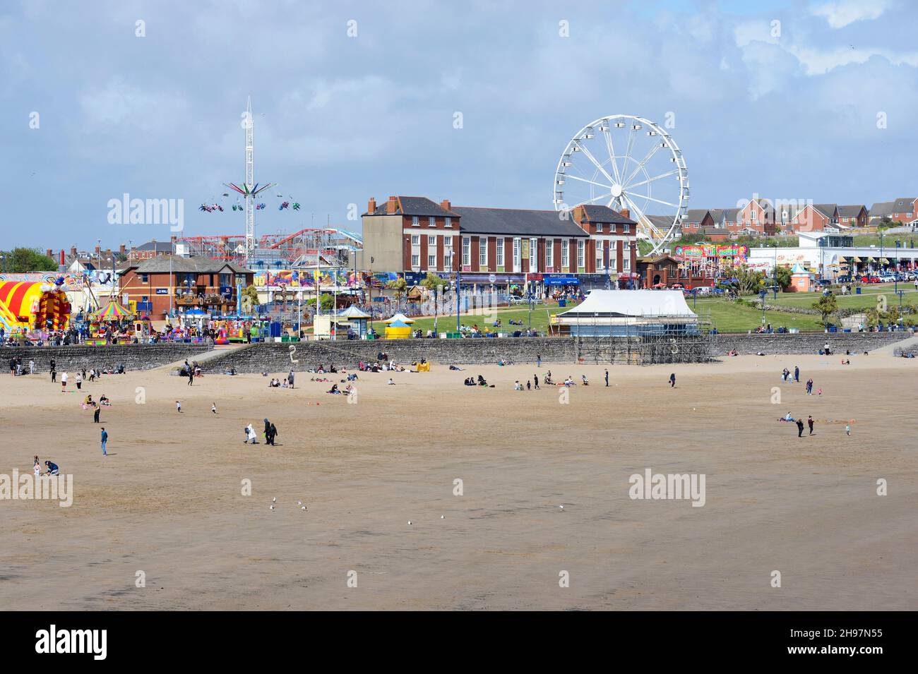 View of the beach and seafront at Barry Island in Wales, UK Stock Photo ...