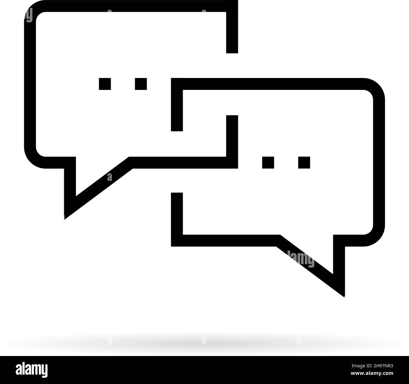 Speech bubble thin icon Stock Vector Images - Alamy