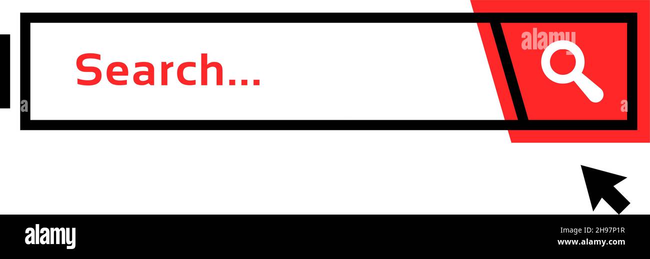 simple cursor click on outline search bar Stock Vector Image & Art - Alamy