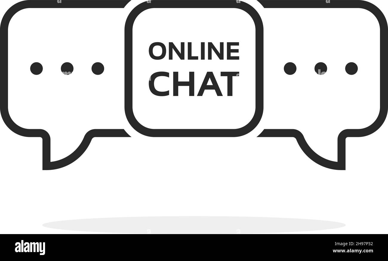 Chatbot icon simple line Cut Out Stock Images & Pictures - Alamy