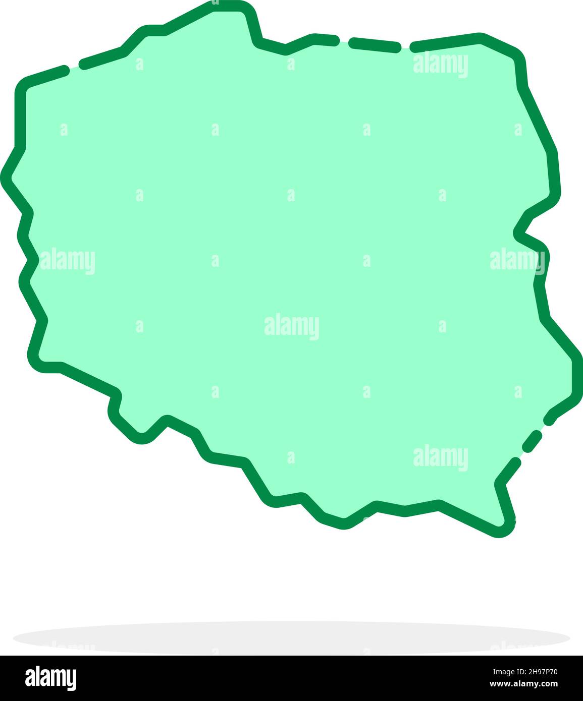 green cartoon linear poland icon Stock Vector Image & Art - Alamy