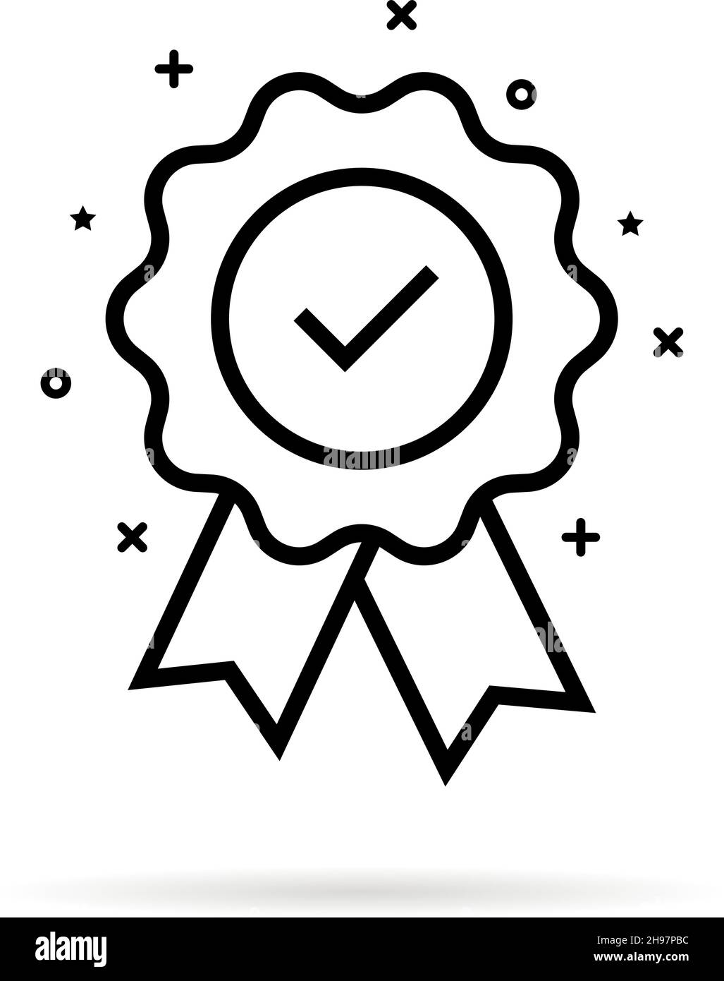 Line art icon test Stock Vector Images - Alamy