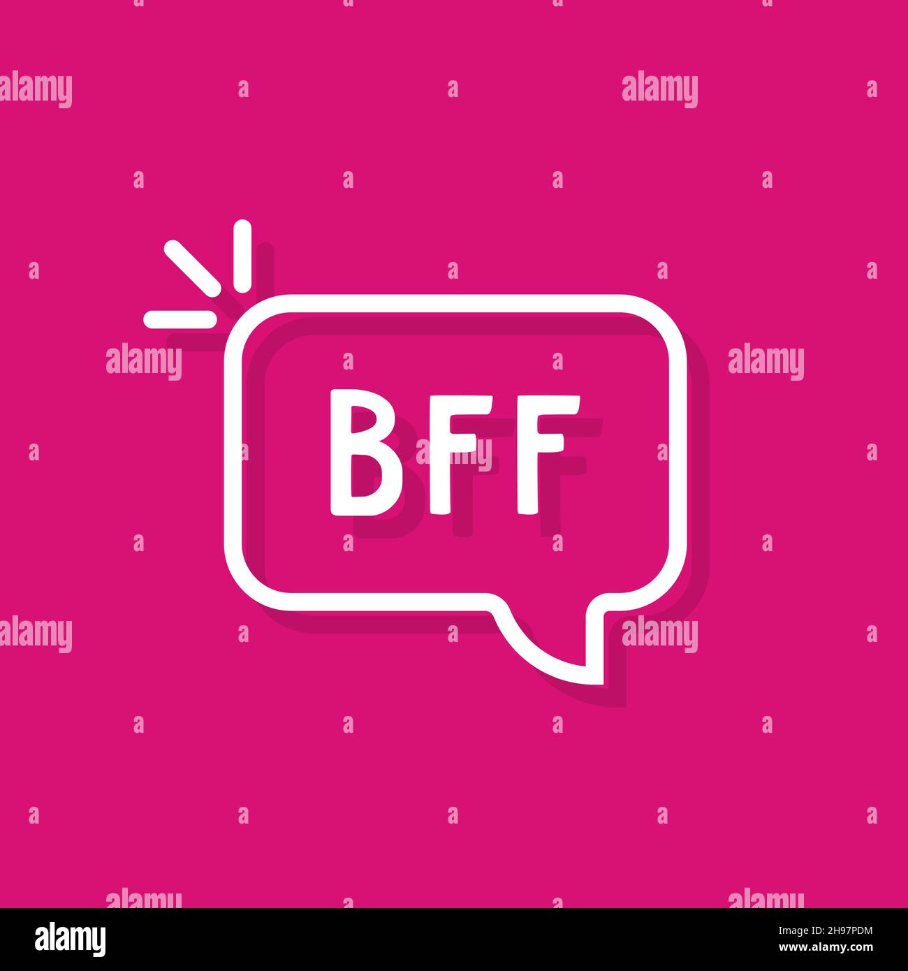Friend text speech bubble Stock Vector Images - Alamy