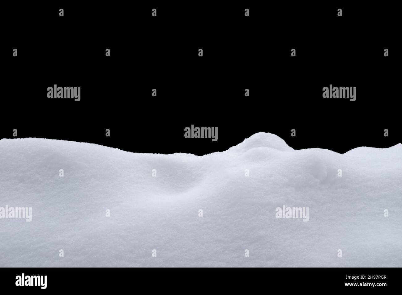 snow isolated on a black background. winter design element. High ...