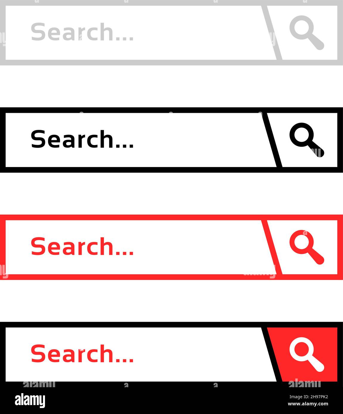 outline set of search bar icon Stock Vector Image & Art - Alamy