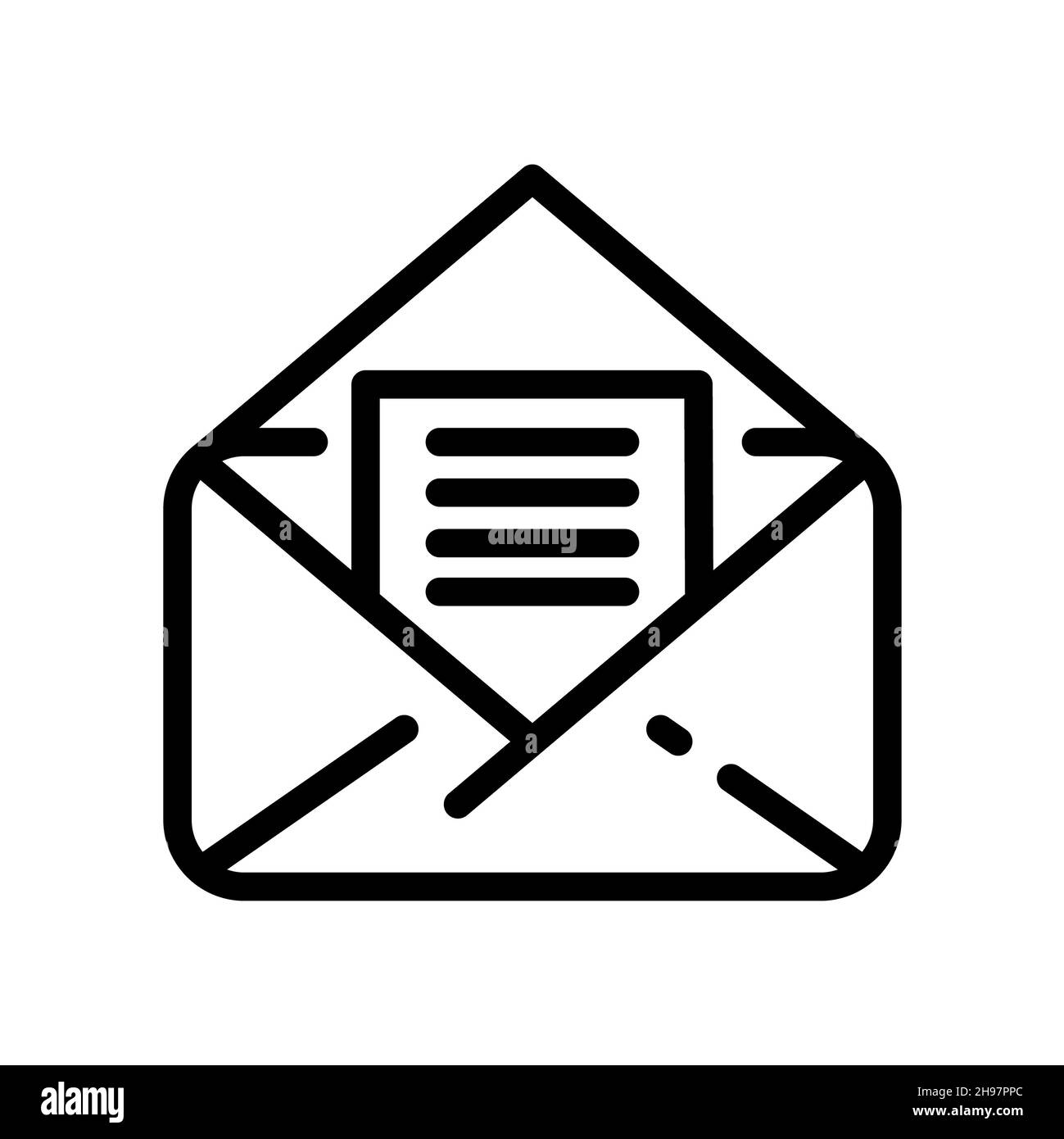 Mail icon. Send message pictogram for web. Line stroke vector eps10 ...