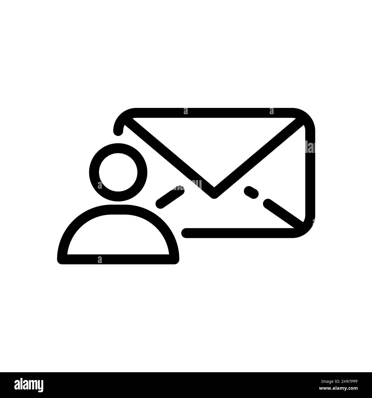 Mail icon. Send message pictogram for web. Line stroke vector eps10 ...
