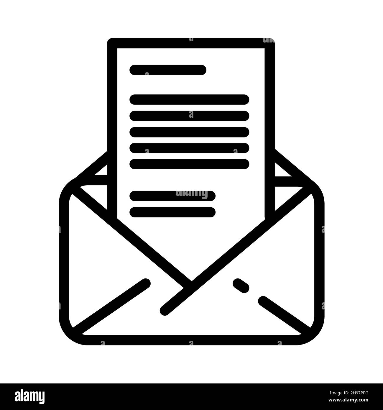 Mail icon. Send message pictogram for web. Line stroke vector eps10 ...