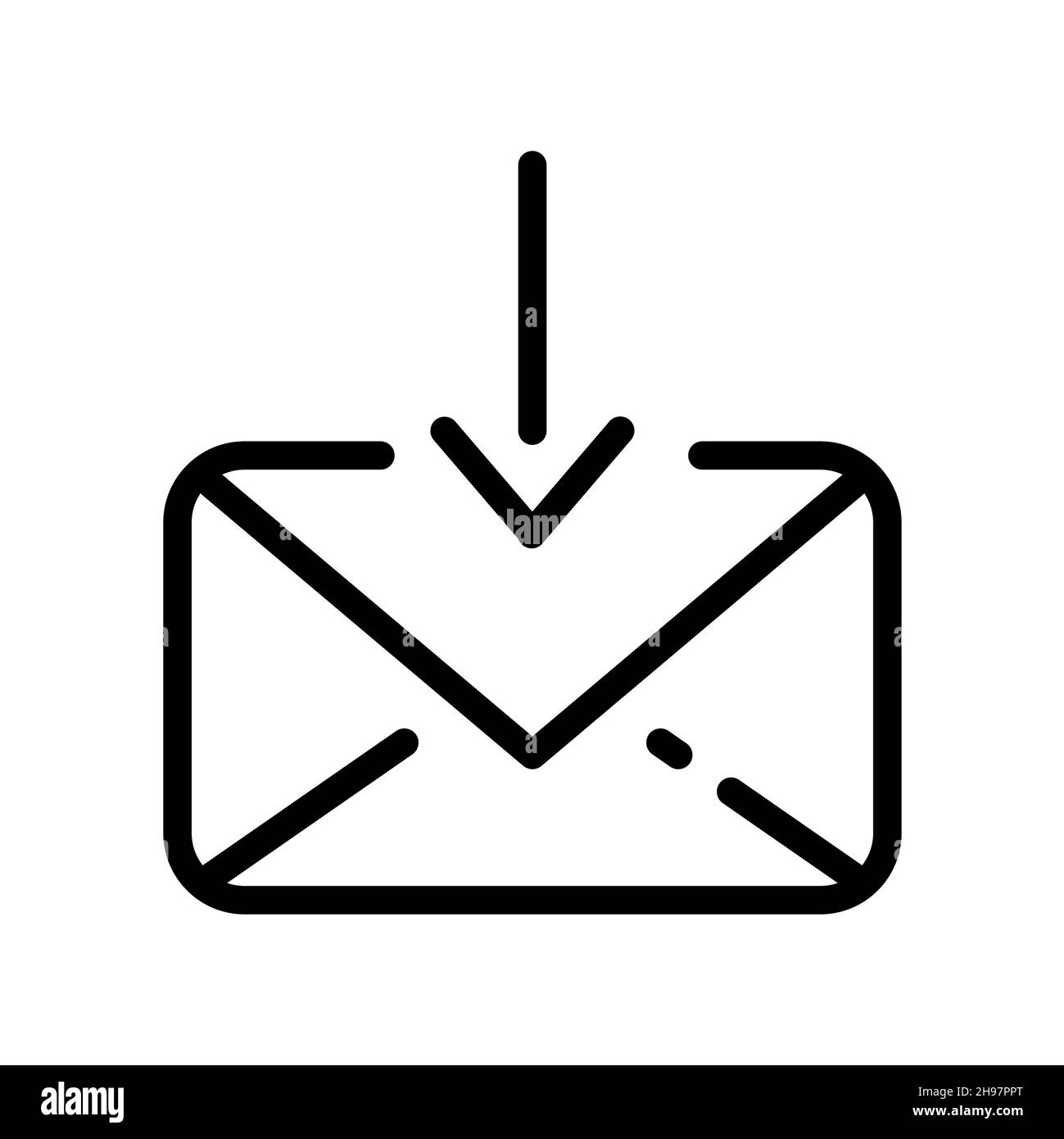 Mail icon. Send message pictogram for web. Line stroke vector eps10 ...
