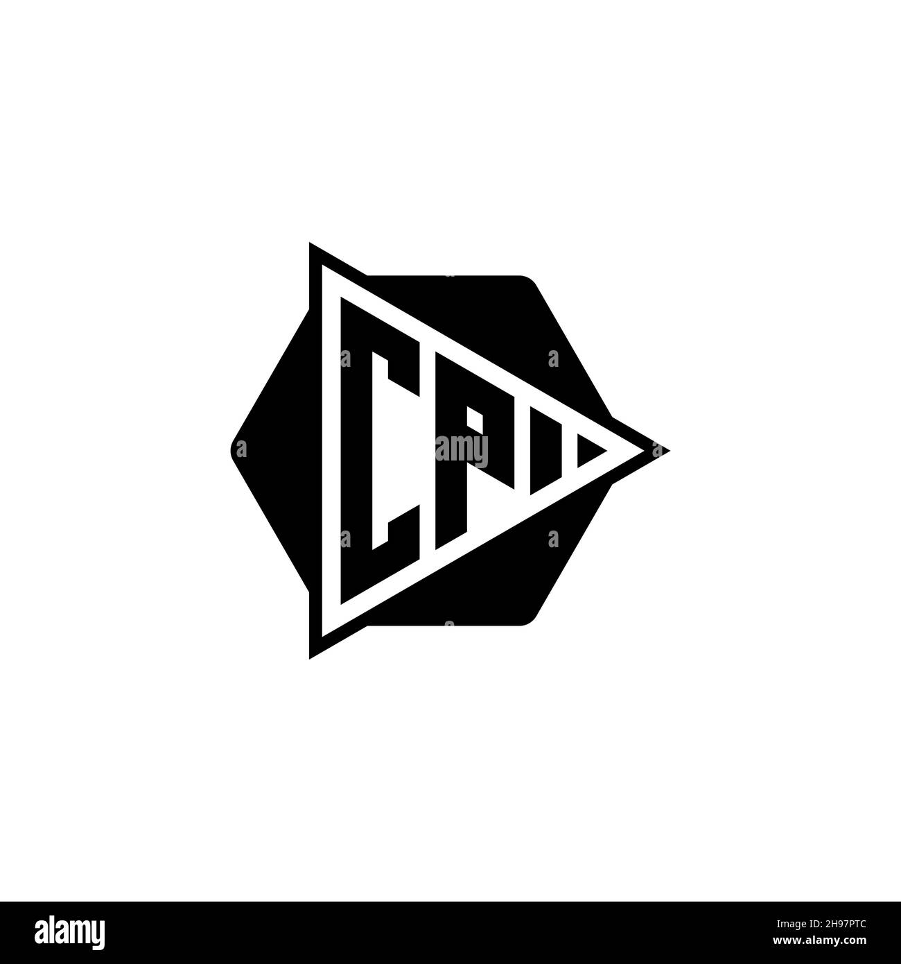 CP Monogram logo letter with triangle play button shape hexagonal ... CP Monogram logo letter with triangle play button shape hexagonal ...