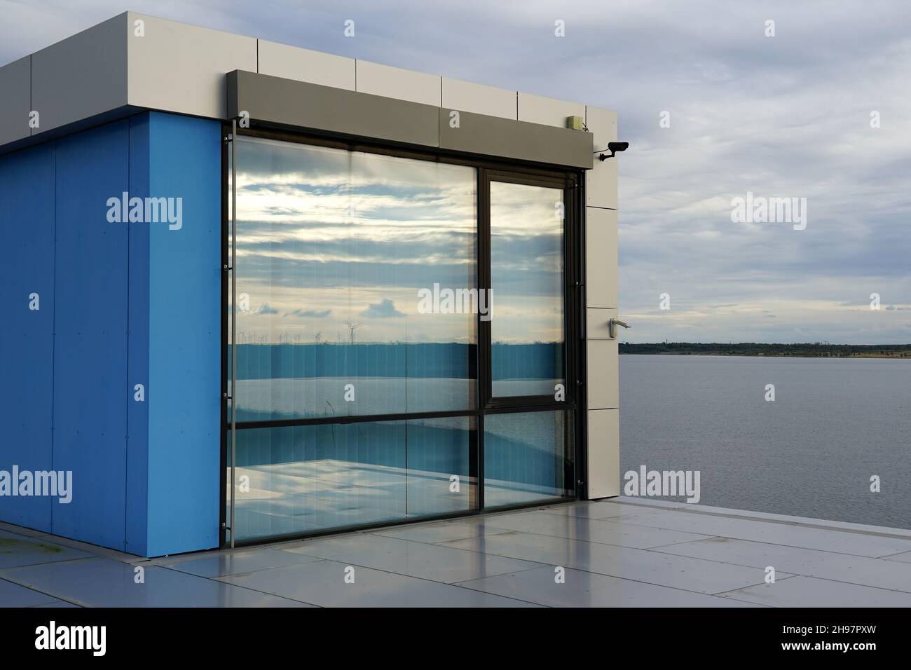 At the new artificially built lake, the necessary infrastructure was ...