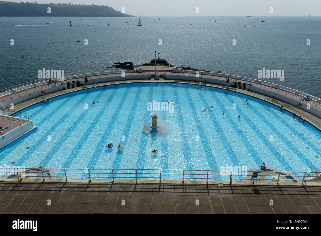A view of the Grade II listed Arts Deco style Tinside Lido swimming ...