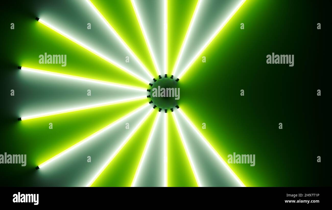 A 3D illustration of green neon tubes texture background Stock Photo ...