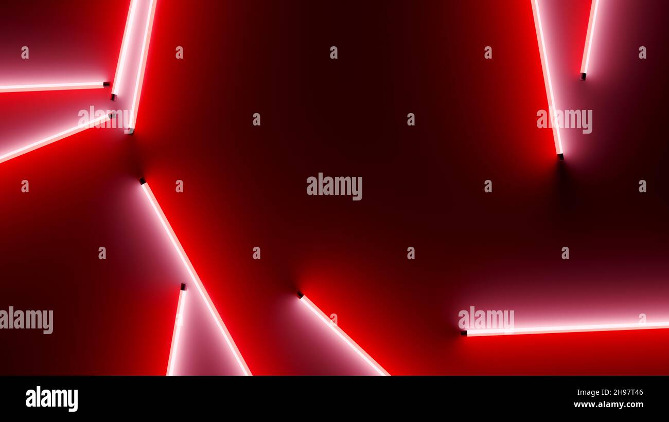 A 3D illustration of red neon tubes texture background Stock Photo - Alamy