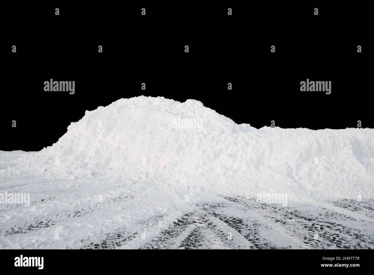 snow isolated on a black background. winter design element. High ...