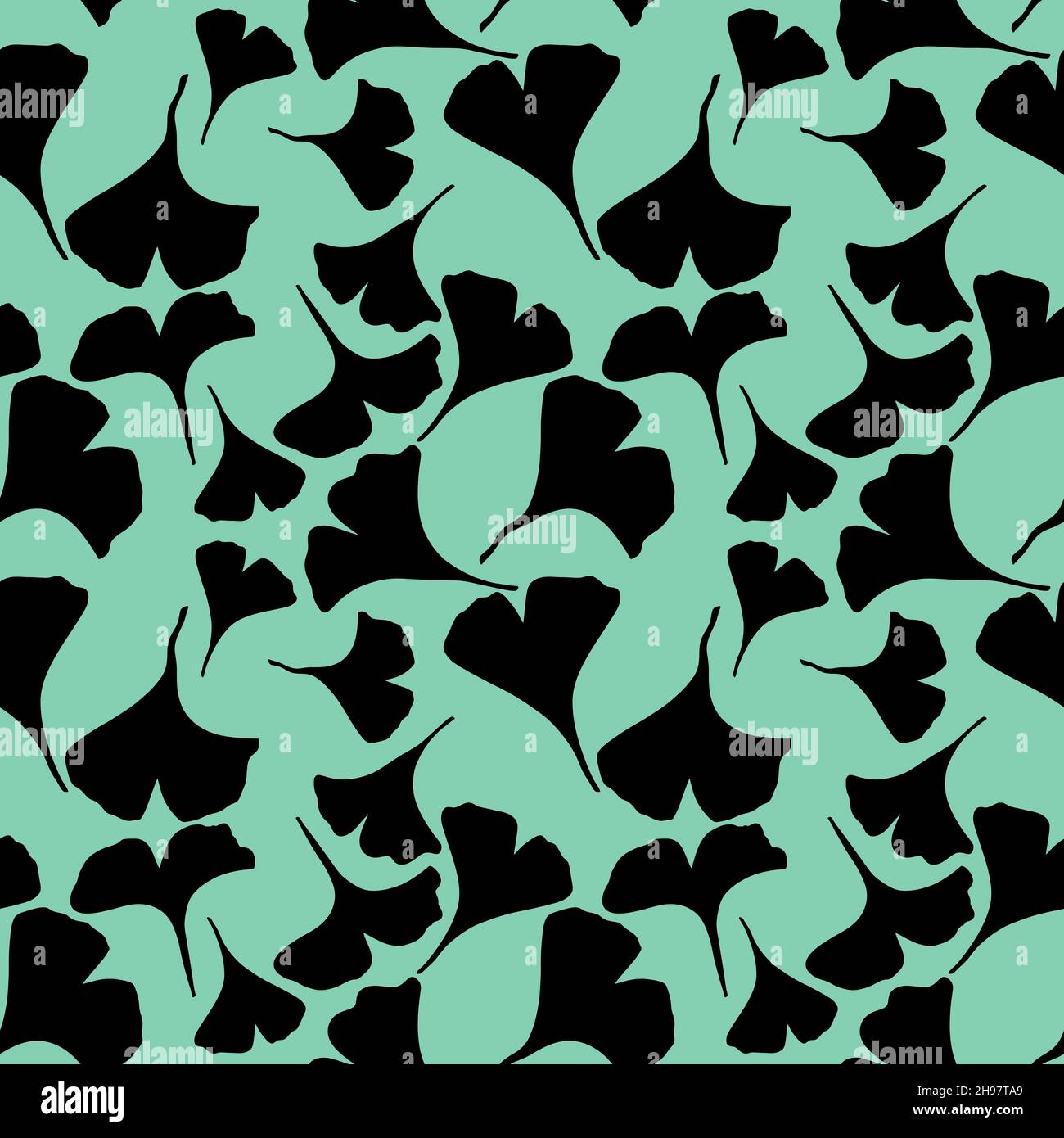 Ginkgo seamless pattern for fabrics and textiles and packaging and ...