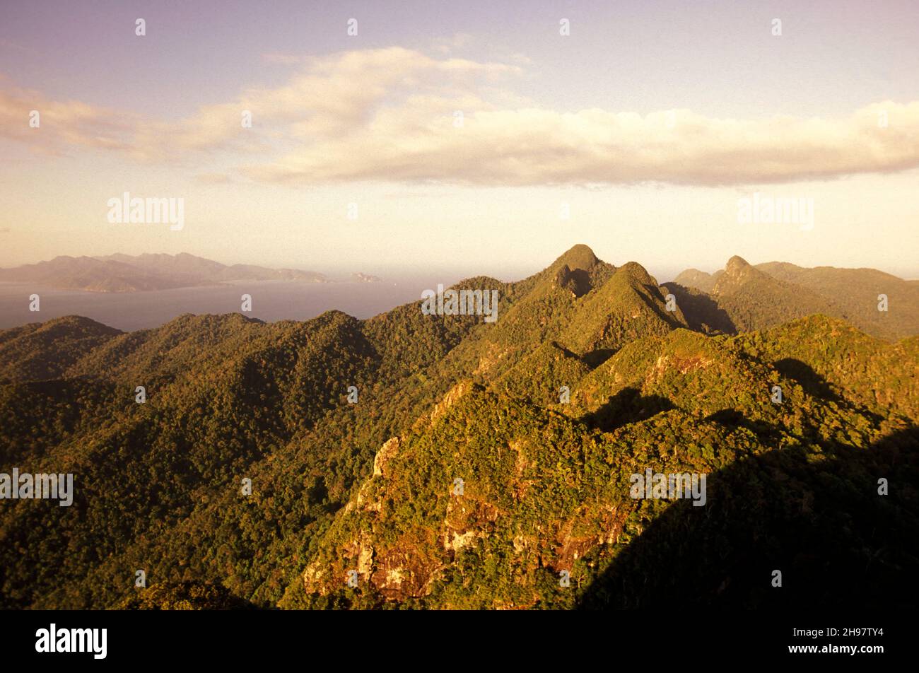 the Landscape of the Mountain area of Gunung Machinchang on the Island ...
