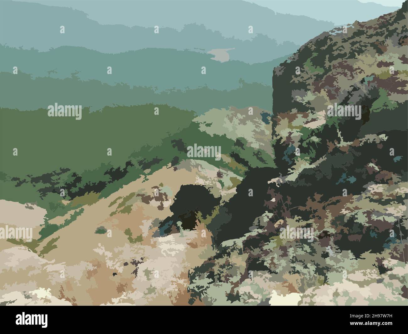 Beautiful landscape for wallpaper or posters. Summer mountain landscape ...