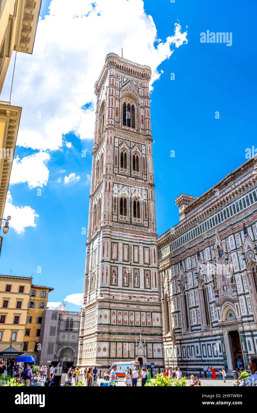 Giotto's Campanile, a bell tower part of the complex of Florence ...