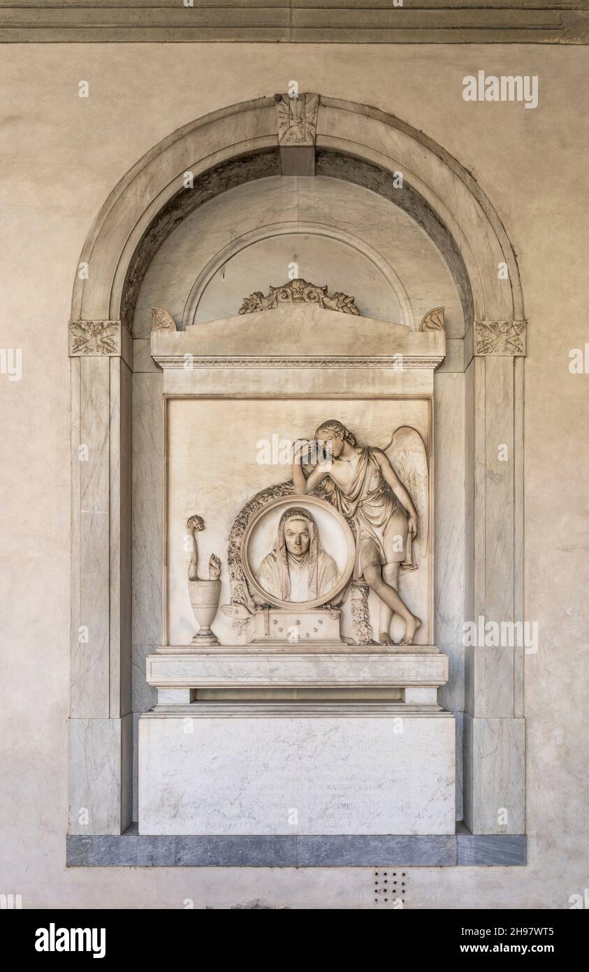 Basrelief under the colonnade in the portico of the church of Santa ...
