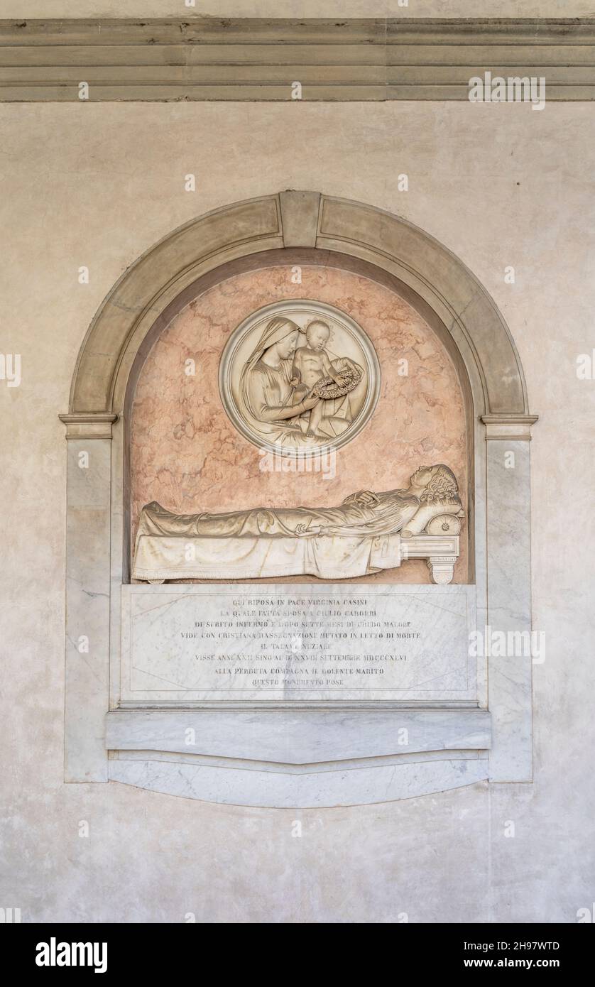 Basrelief under the colonnade in the portico of the church of Santa ...