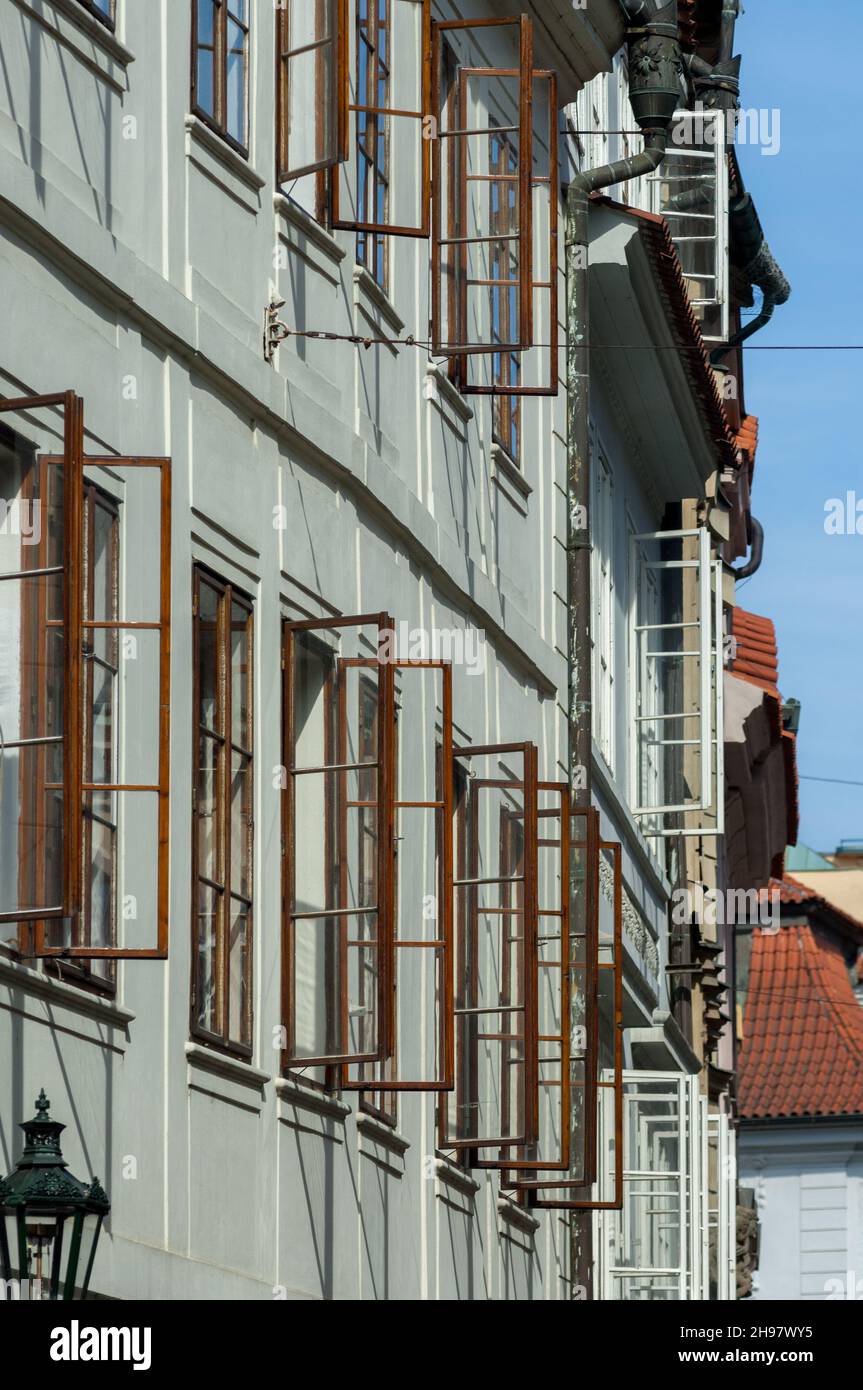 Open windows wooden frames hi-res stock photography and images - Alamy