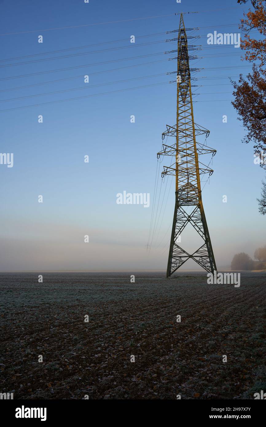 large Electricity pylon (Strommasten) also overhead line pylon ...