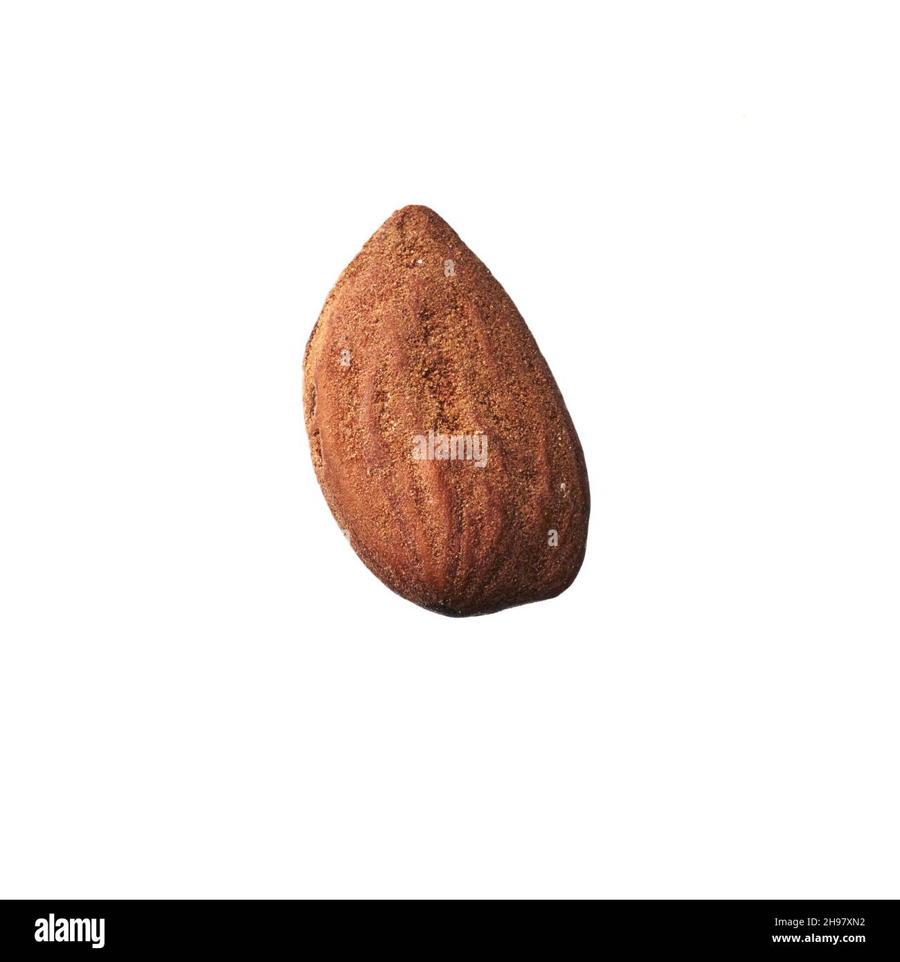 Single almond isolated over white background Stock Photo - Alamy