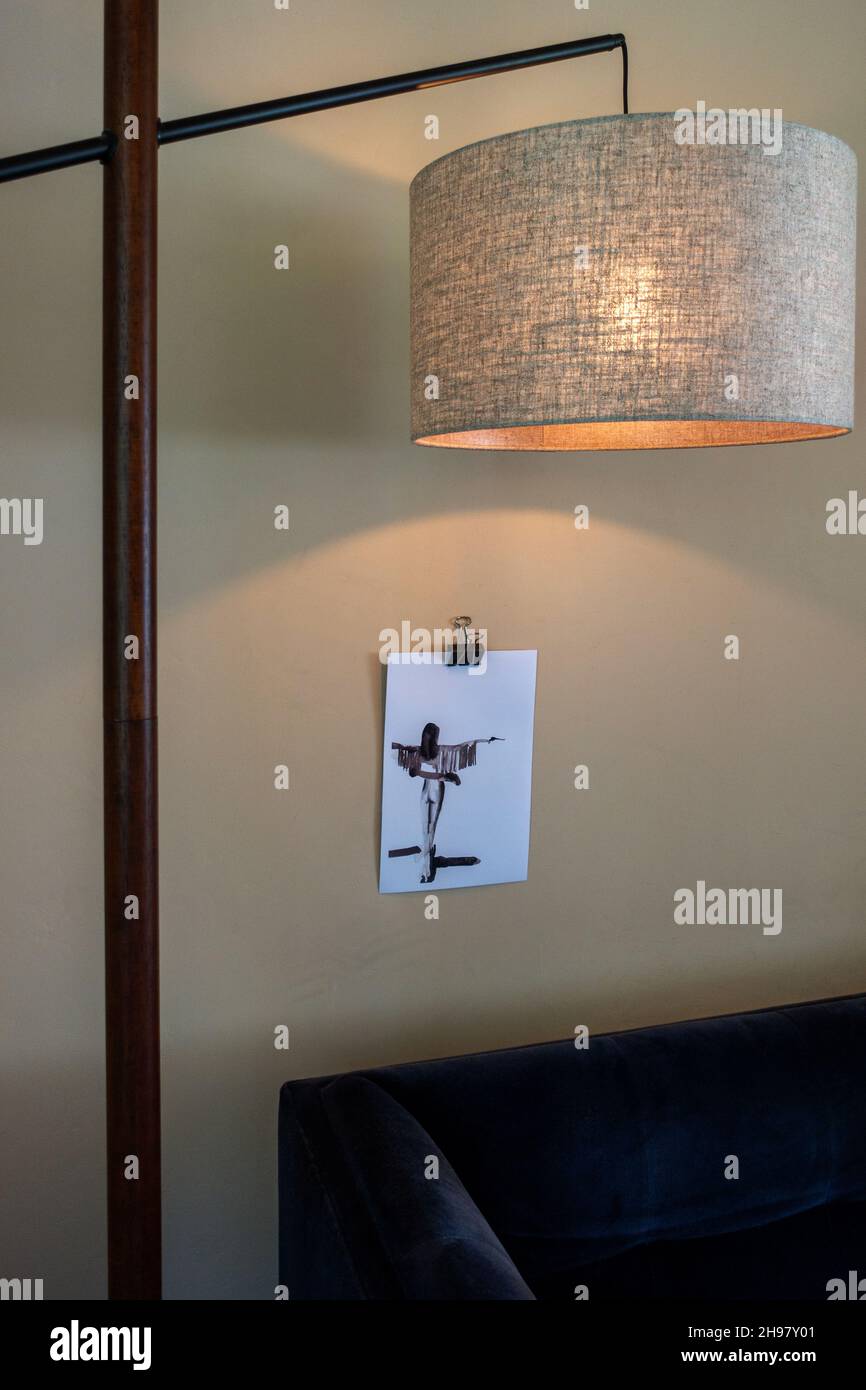 floor standing lamp in a room interior Stock Photo - Alamy