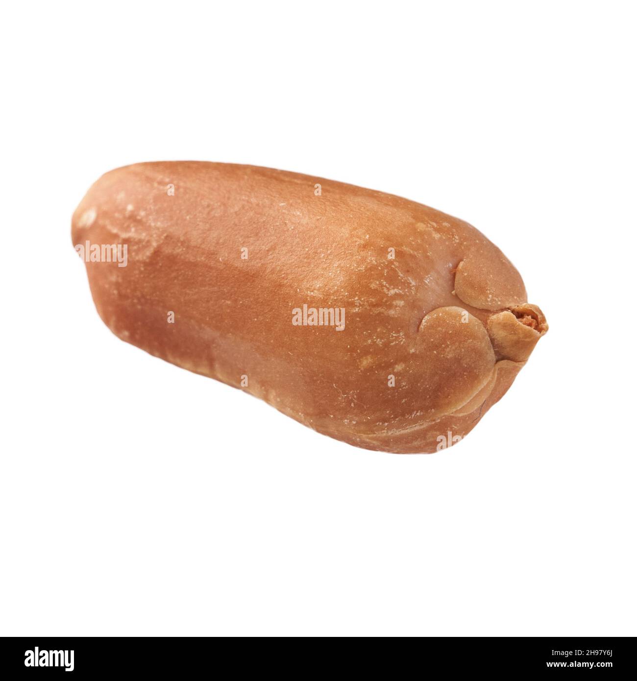 Single peeled peanut isolated on a white background Stock Photo - Alamy