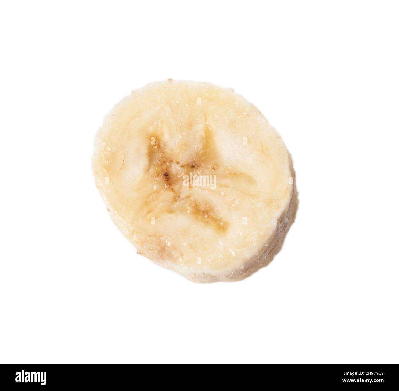 Slice of banana isolated on a white background Stock Photo - Alamy
