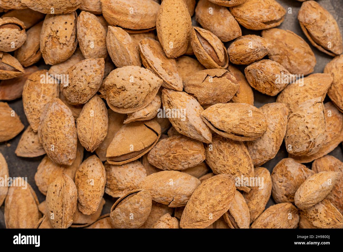 almonds with salt inside their shells Stock Photo - Alamy