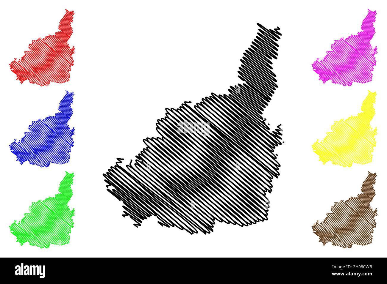 Jaipur district (Rajasthan State, Republic of India) map vector ...