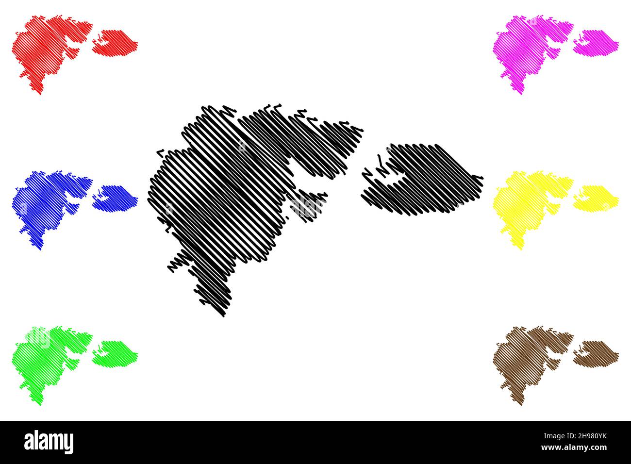 Chittorgarh district (Rajasthan State, Republic of India) map vector ...