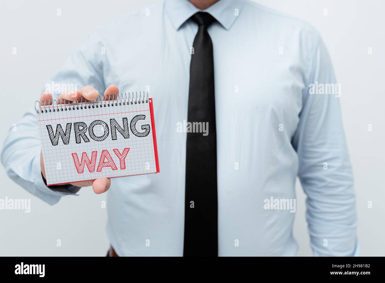 Conceptual caption Wrong Way. Internet Concept taking an unsuitable or ...