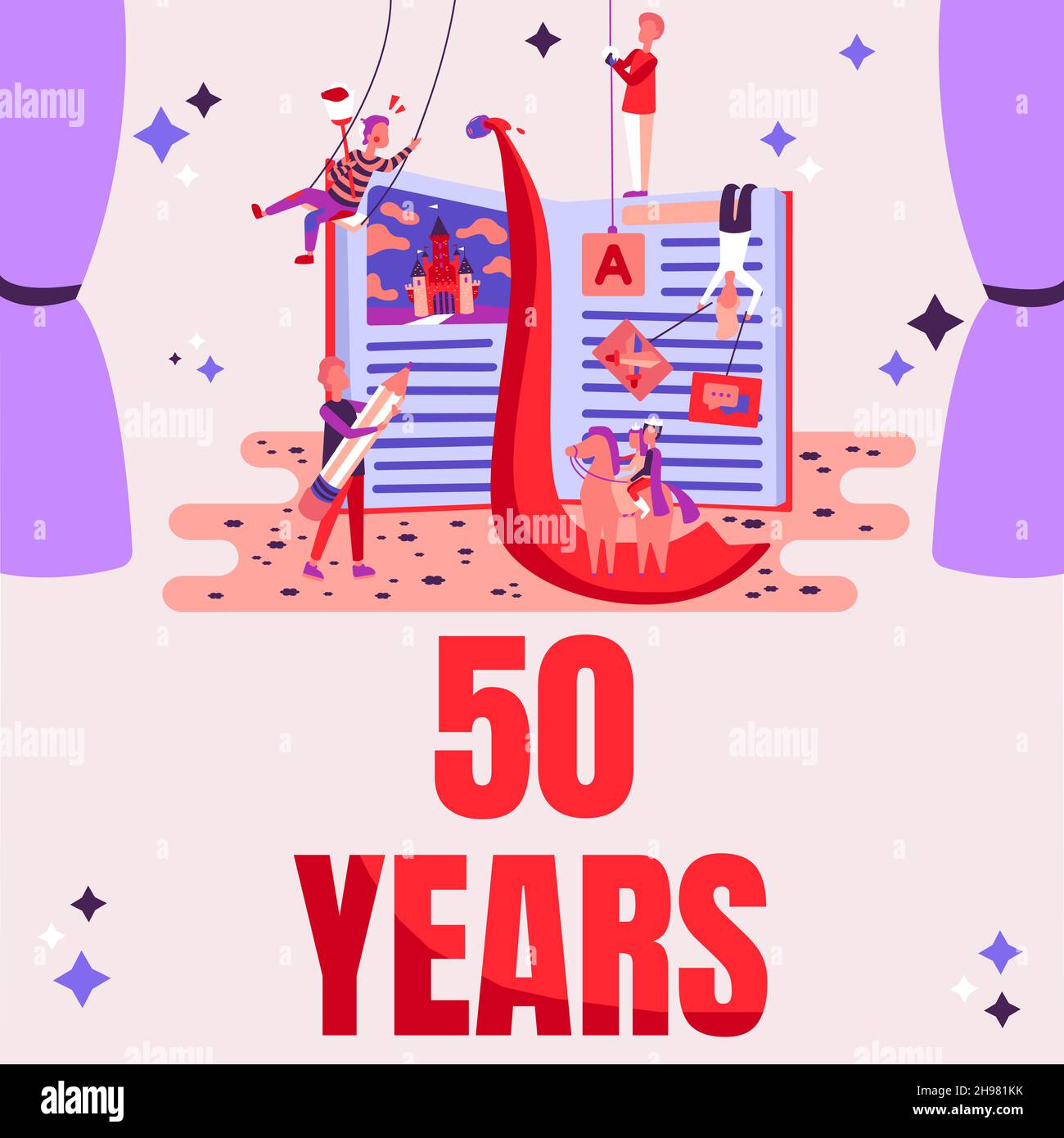 Text showing inspiration 50 Years. Business showcase Honoring Ruby ...