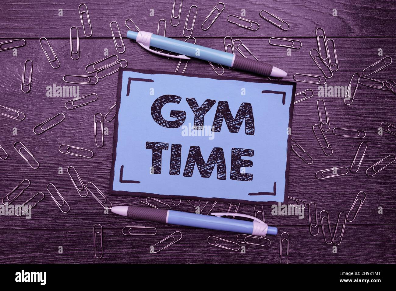 Hand writing sign Gym Time. Word Written on a motivation to start ...