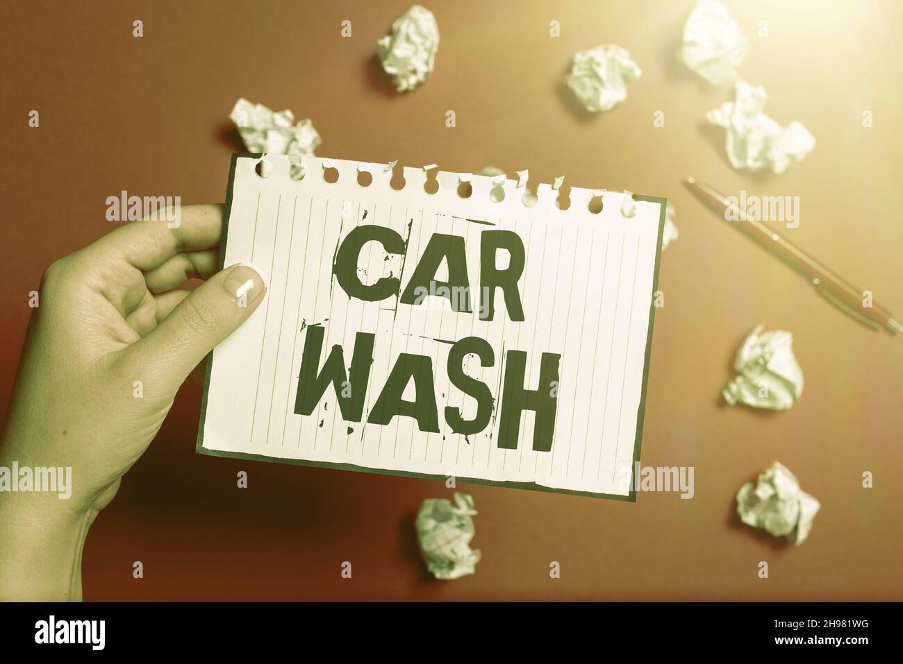 Foam car writing hi-res stock photography and images - Alamy